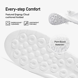 ALEADER Women's Energycloud Slip On Walking Shoes Pure Running Shoes for Gym Workout Treadmill Running Errands White Gray Size 6 US