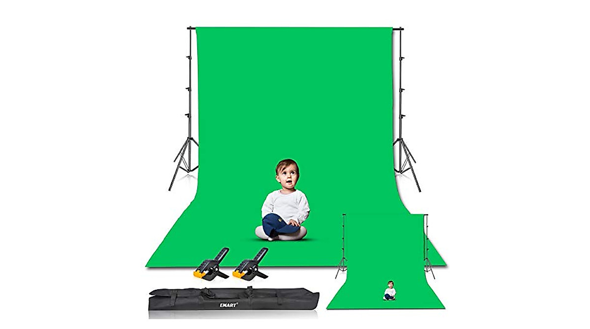 EMART Green Screen Backdrop Stand Kit for Photo & Video