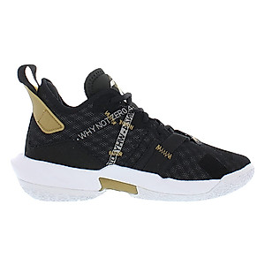 Nike Air Jordan Why Not Zero.4 GS Basketball Trainers CQ9430 Sneakers Shoes (UK 4.5 us 5Y EU 37.5, Black White Metallic Gold 001)