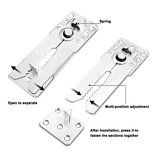 JLXMAXLJ 2 Pack Sectional Couch Connectors Metal Couch Clips Sofa Connector Interlocking Furniture Connector with 24 Screws