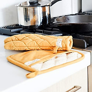 Full Circle Kind Collection Plant-Dyed Organic Cotton, Pot Holder, Turmeric