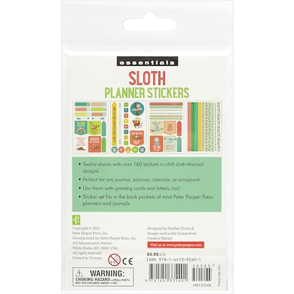 Essentials Sloth Planner Stickers (over 160 stickers!) (Essentials Planner Stickers)