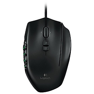 Logitech G600 MMO Gaming Mouse, RGB Backlit, 20 Programmable Buttons