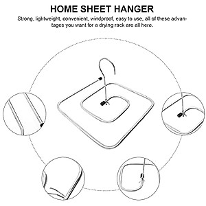 Yardwe 2pcs Spiral Shaped Laundry Drying Rack Stainless Steel Laundry Hanger Rotatable Quilt Blanket Hanger for Bed Sheet Towel