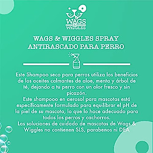 Wags & Wiggles Relieve Anti-Itch Spray for Dogs | Waterless Dry Shampoo for Dogs With Dry, Itchy, Or Sensitive Skin | Kiwi Scent Your Dog Will Love, 12 Ounces, Anti-Itch Spray - Kiwi
