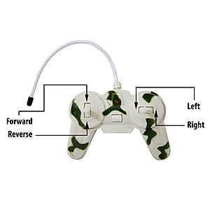 Kidplokio Remote Control Army Military War RC Tank with Lights Sounds, Assorted Camo, Boys, Ages 3+