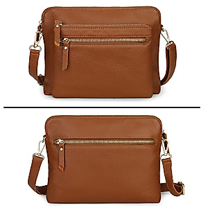 Uromee Crossbody Bags for Women Genuine Leather Small Adjustable Shoulder Purse Travel