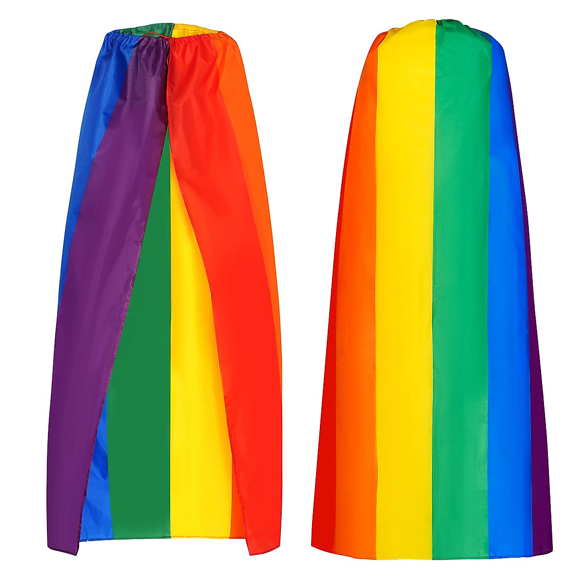 2 Pack LGBTQ Gay Pride Rainbow Set, Lesbian Gay Pride Stuff Rainbow Pride Cape Sunglasses Headband Rainbow Costume for Men Women