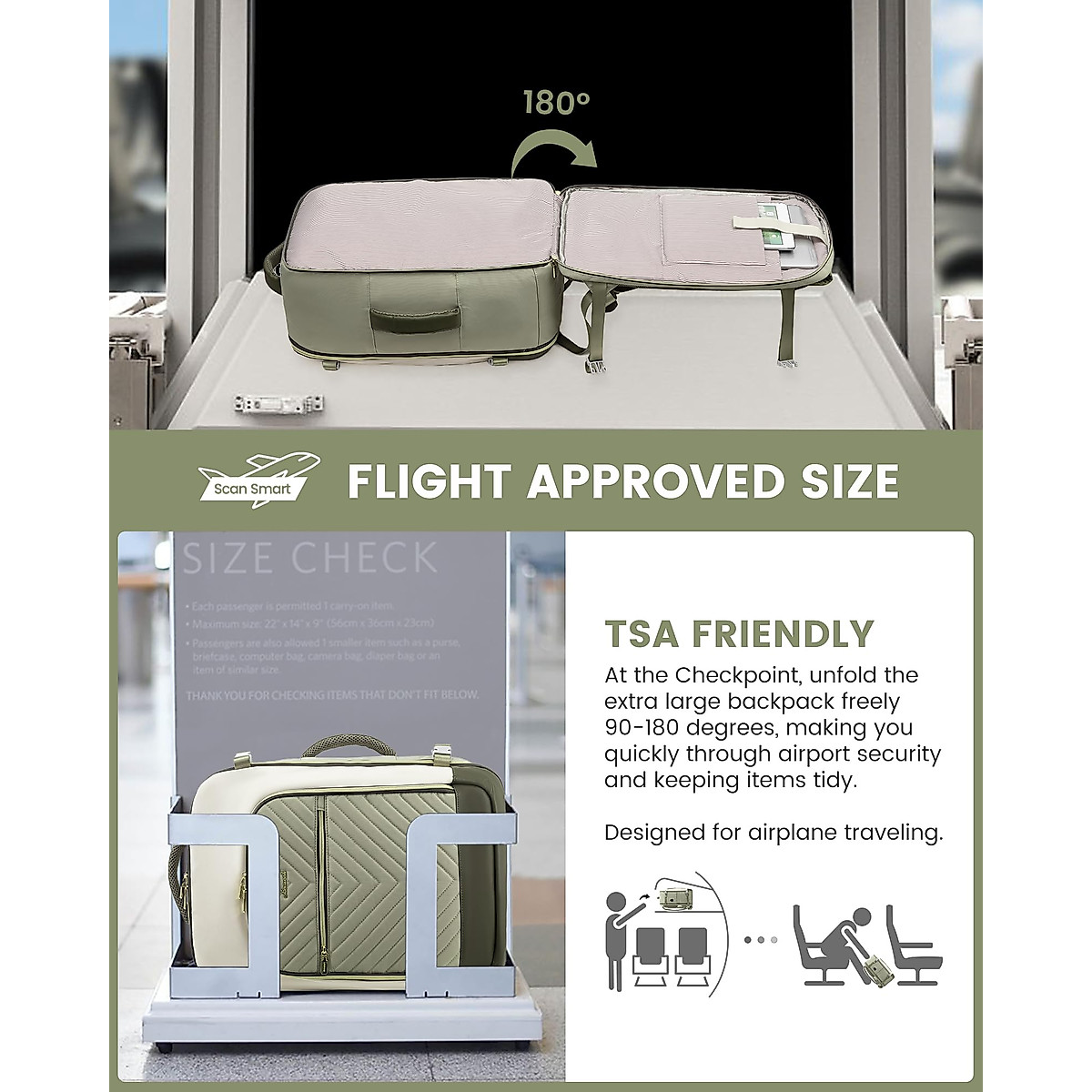 LOVEVOOK Laptop Backpack Purse for Women Waterproof Teacher Nurse Bag, 17.3 Inch Work Laptop Bag with USB Port, Business Travel Computer Backpack, Large College Bookbag, Beige-Khaki