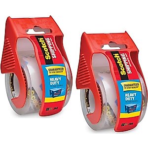 Scotch Heavy Duty Packaging Tape, 2 Inches x 800 Inches, Clear - 2 Count