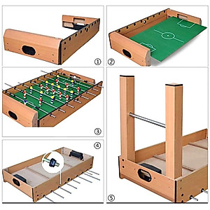 GAOSHENGWUJINGD Foosball Table Game Table Rally and Roar Foosball Table Game Multi Person Table Soccer Adults, Families - Recreational Foosball Games Game Rooms, Arcades, Bars, Parties, Family Night