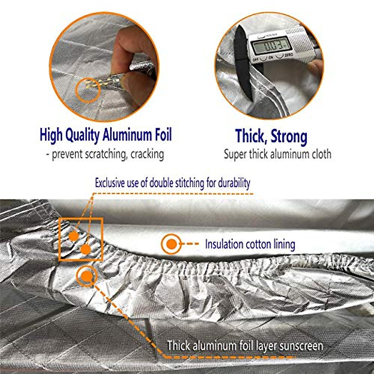 Aootf Tire Covers for RV Wheel -Trailers Tire Covers Set of 4 and Tire Tools 14 Sets for Motorhome Wheel Covers RVS,Boat,Waterproof Reflective Safety Tire Protectors Fits 26" to 29" Wheels (4PCS)