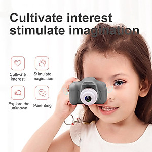 Children's Silicone Cover High-Definition Digital Camera - Multifunctional HD 1080P Front and Rear Dual Camera Can Take Pictures Recorded Eye Protection Screen Children's Mini