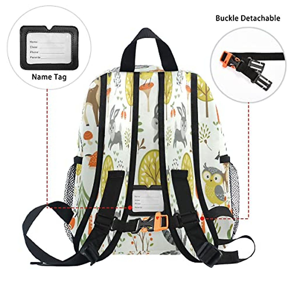 Toddler Backpack Bookbag School Bag Cute Travel Bag with Name tag