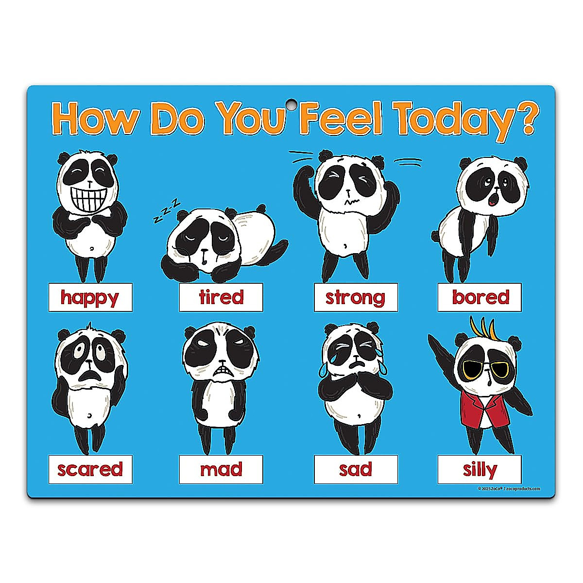 ZOCO - Feelings, Emotions Magnet Chart for Kids - How Am I Feeling Today Mood Chart for Toddlers - Preschool and Elementary Classroom Supplies - Laminated with Magnets, 8.5 x 11 inches