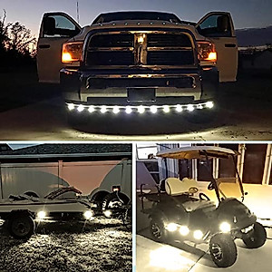 Nilight 10 PCS 3/4 Inch Round LED Clearance Light LED Front Rear Side Marker Indicator Light Bullet Marker Light for Truck RV Car Bus Trailer Van Caravan Boat, 2 Years Warranty