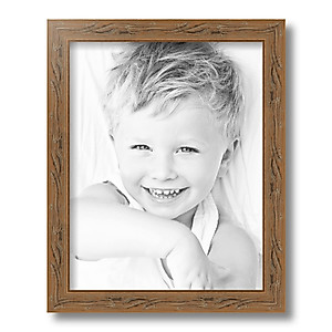 ArtToFrames 11x14 Inch Brown Picture Frame, This 1.25 Inch Custom Wood Poster Frame is Brown - Comes with Foam Backing 3/16 inch and Regular Glass (FBPLJ40023-11x14)