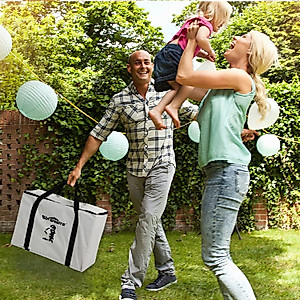 WIn SPORTS Giant Tumbling Timbers - Yard Games Large Wooden Tumble Tower Blocks Stacking Yard Game, with 1 Dice Set &Stacks to Over 5 FT,Made from Premium Pine (7.5"x2.5"x1.5", 54 PCS)