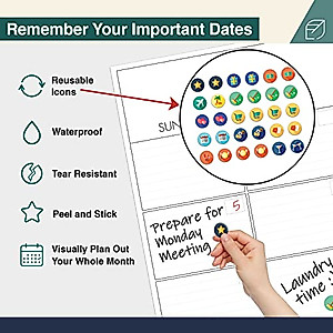 Large Dry Erase Calendar - 36”x48” Undated Erasable Monthly Calendar- Laminated Wall Calendar For Home And Office Organization