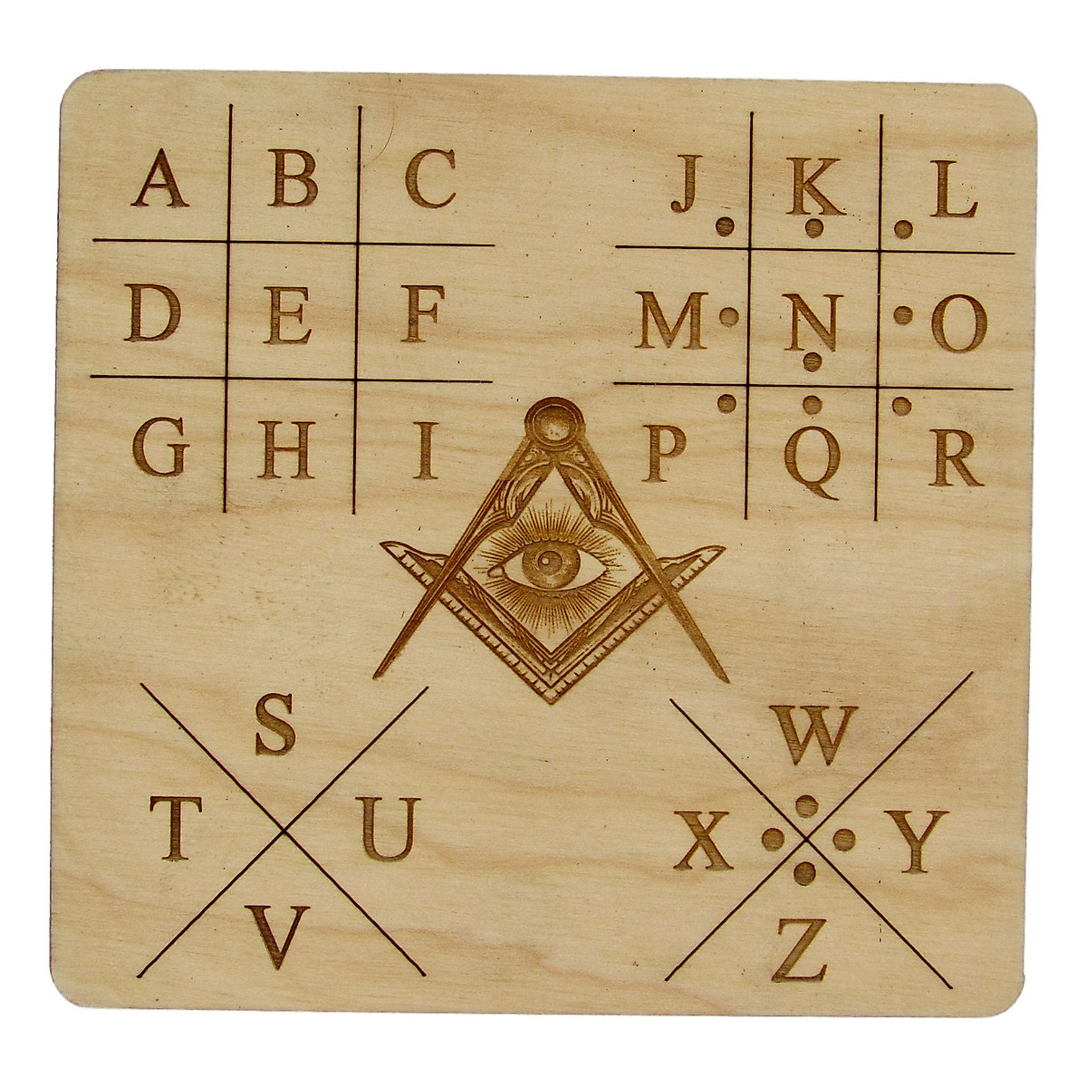 Masonic Cipher Key Escape Room Prop