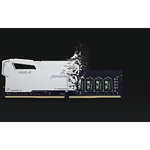 Timetec Pinnacle Konduit 16GB KIT(2x8GB) DDR4 3200MHz PC4-25600 CL16-18-18-38 XMP2.0 Overclocking 1.35V Compatible for AMD and Intel Desktop Gaming PC Memory Module RAM - White