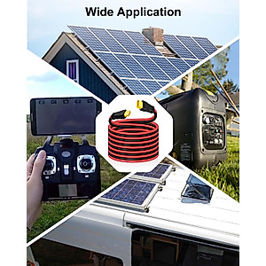 11FT XT60 Extension Cable, 10AWG XT60 Male to Female Adapter Connector Extension Wire for RC Battery Solar Panel Portable Power Station Pack FPV Drone and All XT60 Plug Devices