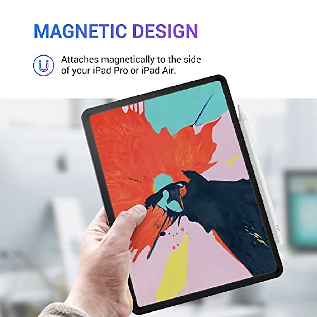 Tilt Sensitivity Palm Rejection Stylus Pen for Apple iPad(2018 and After) 6/7/8/9/10 th Generation/ipad Pro 11 / Pro 12.9 inch/Air 3&4&5/Mini 5&6, Precise Writing Drawing Digital iPad Pencil