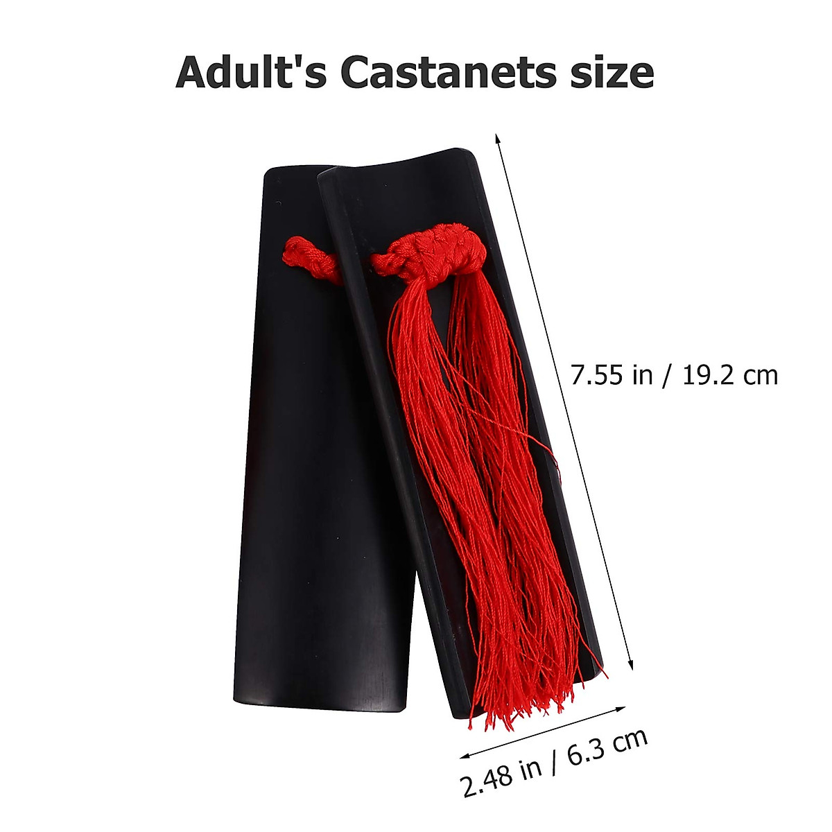 1 Pair Chinese Kuaiban Bamboo Bamboo Musical Instruments Traditional Hand Percussion Castanets Clapper Instrument for Adults Chinese Spring Festival (Black)