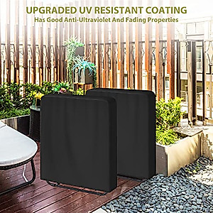 Kovshuiwe Outdoor Zero Gravity Folding Chair Cover Waterproof 2PCS, Folding Chair Storage Covers All Weather, Dustproof 420D Oxford Anti Zero Gravity Chair Cover with Storage Bag, Black