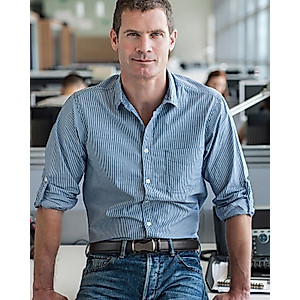 BOSTANTEN Mens Belt Leather Ratchet Dress Belt ＆ Mens Leather Backpack 15.6 inch Computer Backpack