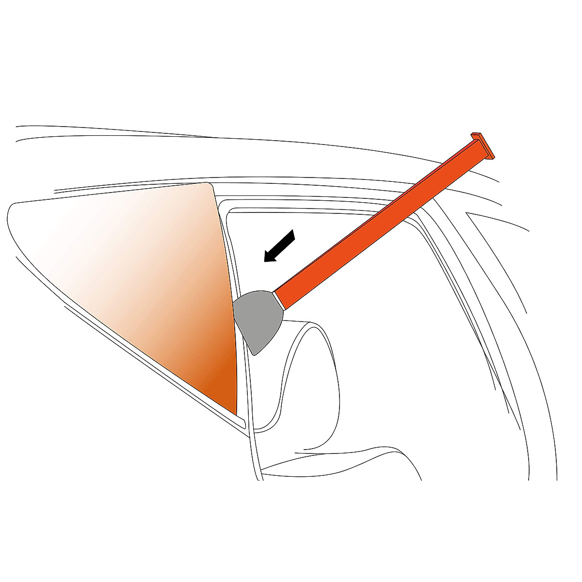 Torpedo Push Knife for Quarter Glass Removal Set (15", 24" & 33")
