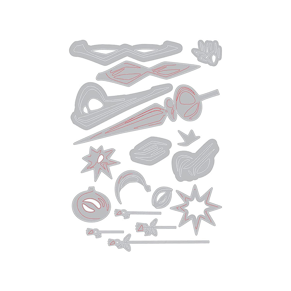 Sizzix Thinlits Die Set , Ornaments by Tim Holtz, 17 Pack, Multiple Sizes, us:one, Hanging Baubles 17 Count