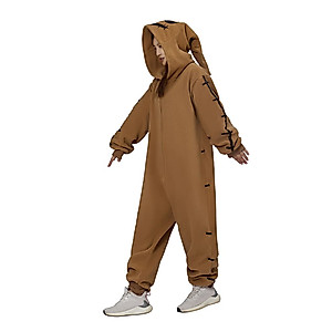 1791's lady Anime Cosplay Onesie Pajamas Adult One Piece Animal Jumpsuits Halloween Chirstmas Costume Sleepwear (Oogie Boogie, XL)