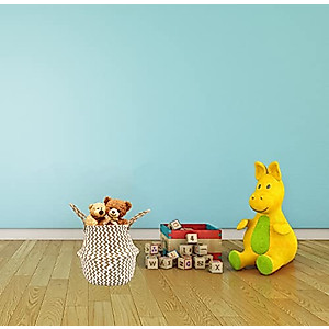 Nicunom 2 Pack Seagrass Belly Basket White Zigzag Pattern, 11 Inch Foldable Hand Woven Plant Basket with Handles, Storage Laundry, Picnic, Beach Bag, Plant Pot Cover for Home Decor