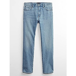 GAP Mens Straight Fit Jeans, Light Wash, 36W x 34L US