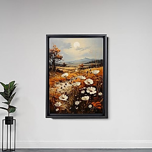Samsung Frame TV Art Wildflower Field, Flower Meadow, Vintage print, Canvas Prints, Art Print