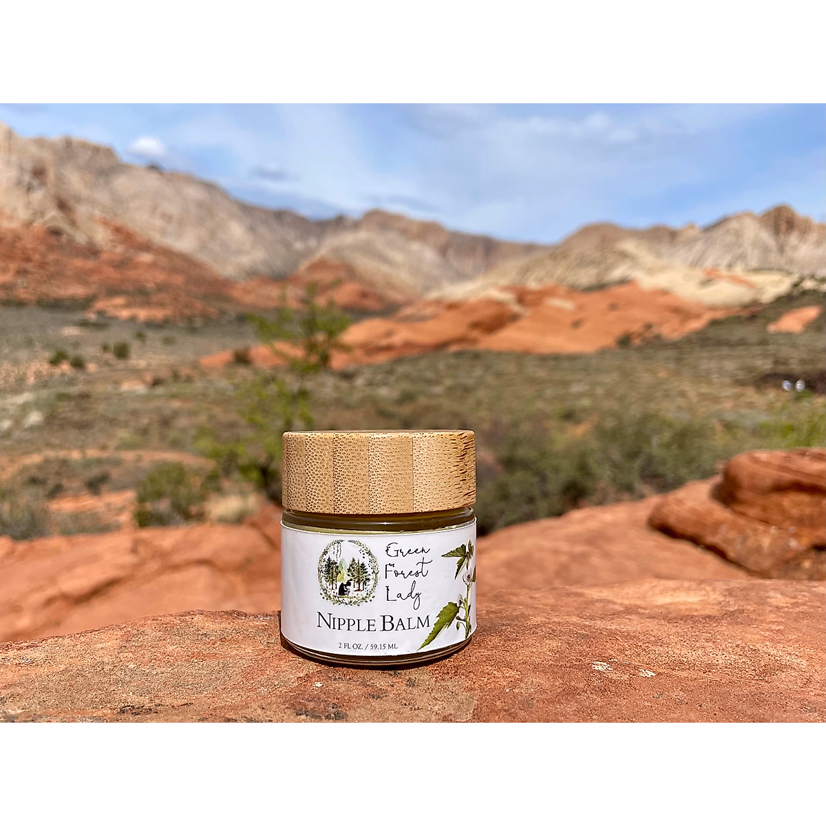 Green Forest Lady Organic Nipple Balm | Breast Feeding Essentials | Lanolin-Free, Gluten-Free | Relieves Soreness, Dryness, Cracking | Nursing Balm | Provides Protective Layer - 2 FL. OZ.