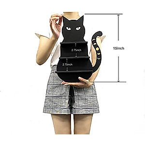 FF&YY Cute Black Cat Wall Shelf,Crystal Moon Shelf Decorative for Living Room,Dinning Room,Bed Room,Bath Room,Kids Room(Patent No.VA0002292241)