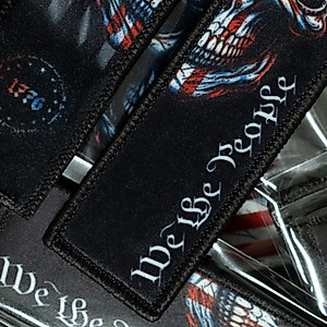 DillenCo We The People 1776 American Flag Skull Key Tag/Backpack or Luggage Tag x2. Patriot Edition (Skull)