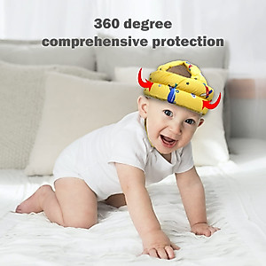 REFLYAWAY Baby Head Protector Baby Helmet for Crawling Walking, No Bumps Safety Head Adjustable Protective Cap for Walking, Playing (Aircraft)