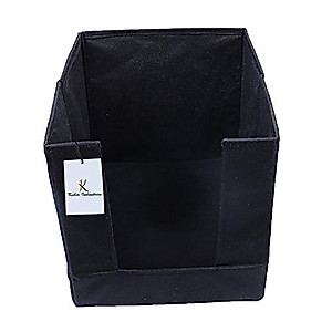 Kuber Industries 4 Piece Non Woven Shirt Stacker Wardrobe Organizer Set, Black-Ctktc31833