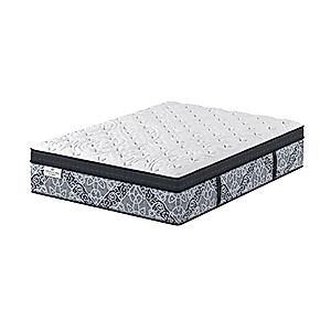 Kingsdown Passions Kelbrooke 16" Plush Euro Pillow Top Hybrid Mattress Queen, Cool Gel Memory Foam Layer Motion Isolation Quilted Top Premium Mattress