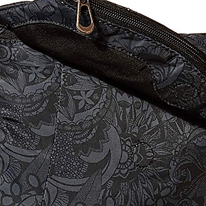 Sakroots womens Bag in Eco-twill, Multifunctional Purse With Adjustable Strap & Zipper Pockets, Sustainable Women s Eco Twill Foldover Crossbody, Black Spirit Desert, One Size US