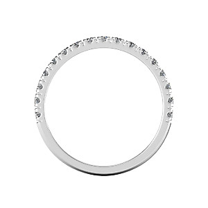 1/2 Carat TW Stackable Women's Diamond Wedding Band in 10k White Gold