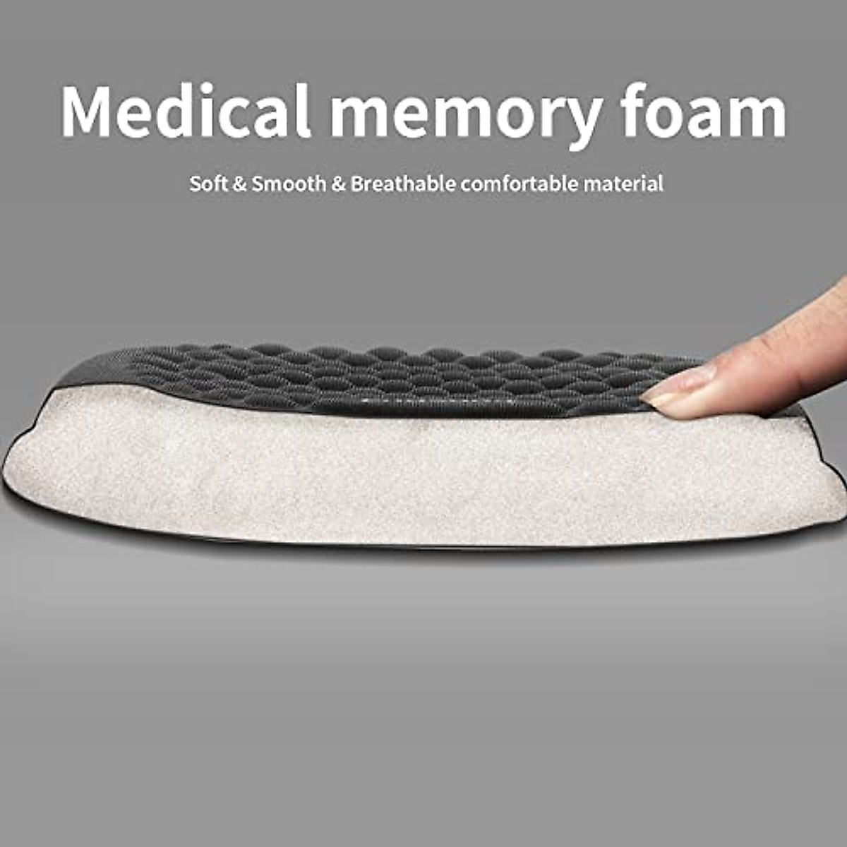 ENUSUNG Wrist Rest Pad Ergonomic Elbow Pads Gel Arm Rest for Desk, Memory Foam Armrest Support for Office, Gaming, Computer, Laptop, Mac - Black