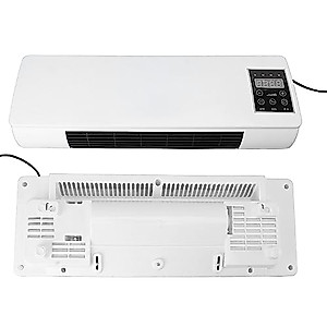 Wall Air Conditioner, 2 In 1 Mini Air Conditioning Hot Fan, Quiet Remote Control Evaporator Unit for Bathroom Bedroom, Digital Display, Adjustable Temperature and Wind Speed