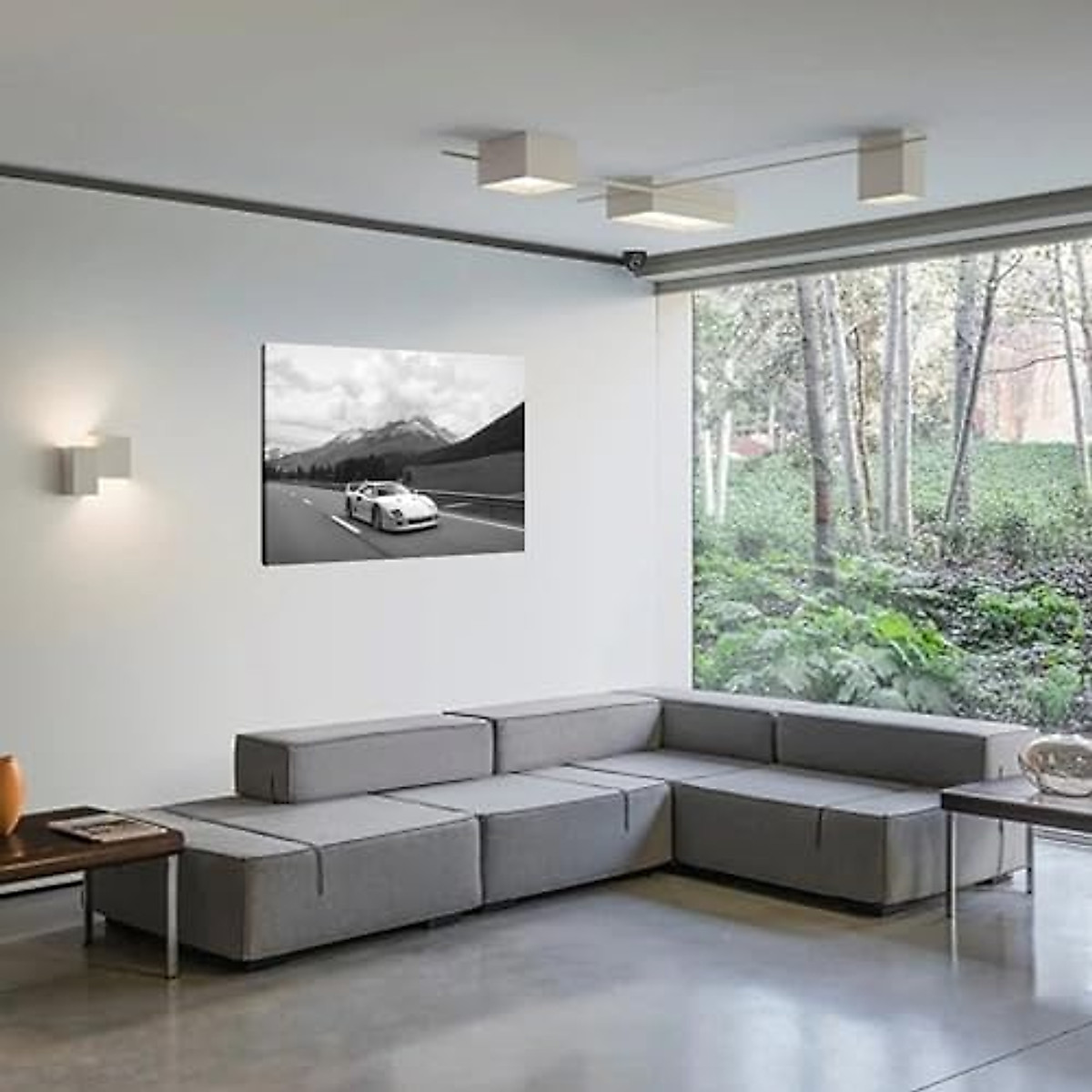 Car Poster Ferrari F40 Supercar Posters Racing Car Canvas Wall Art For Boy's Bedroom SuperCar Wall Decor Frame-style 18x12inch(45x30cm)