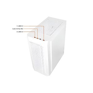 Fast Gaming Computer Desktop Gaming PC RGB AMD Ryzen 7 5700G 16 Core CPU Threads 4.6 GHz with AMD Radeon Graphics 16GB DDR4 1TB SSD Windows 10, White