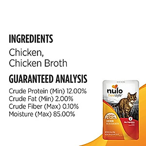 Nulo Freestyle Cat & Kitten Wet Cat Food Pouch, Premium All Natural Grain-Free Soft Cat Food Topper with Amino Acids for Heart Health and High Animal-Based Protein, 2.8 oz, 6 Count