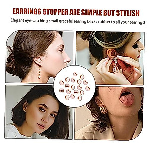 VILLCASE 90 pcs Hamburger earplugs Clear Earrings Secure Earring Backs Earrings Back Clip Safety Earring Backs Jewelry Earring Stoppers Ear Plugs Silicone Jacket Perforation Silica Gel